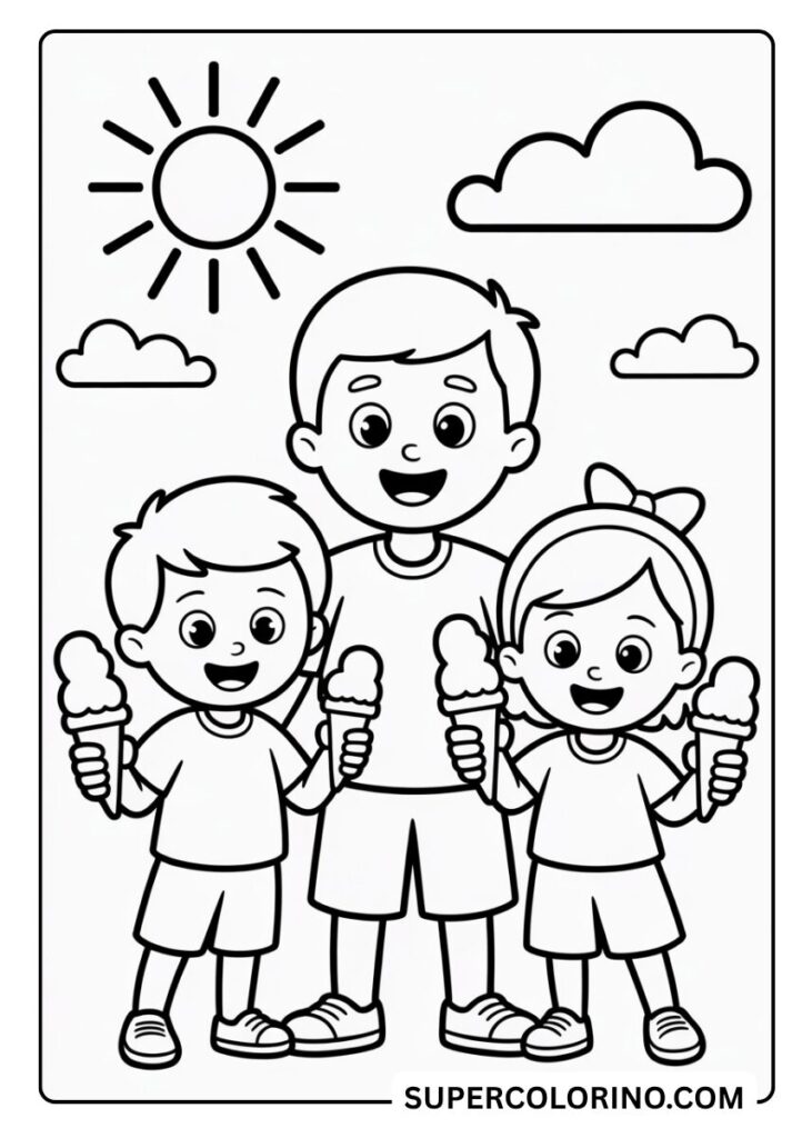 26 disegni estate da colorare