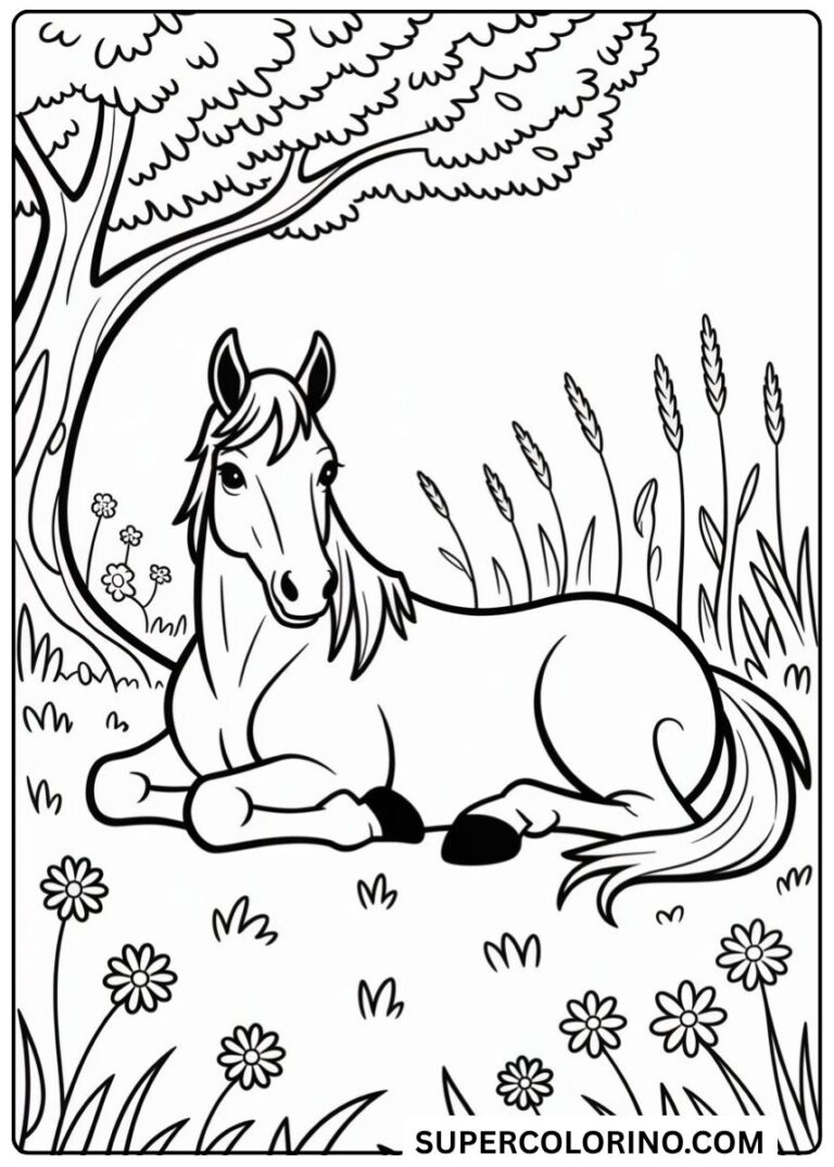 22 Disegni Cavallo da Colorare per Bambini