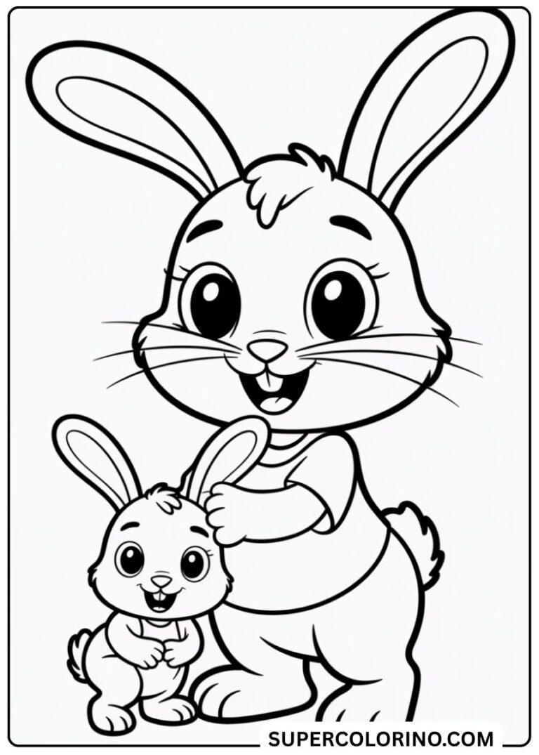 22 Disegni Coniglio da Colorare per Bambini