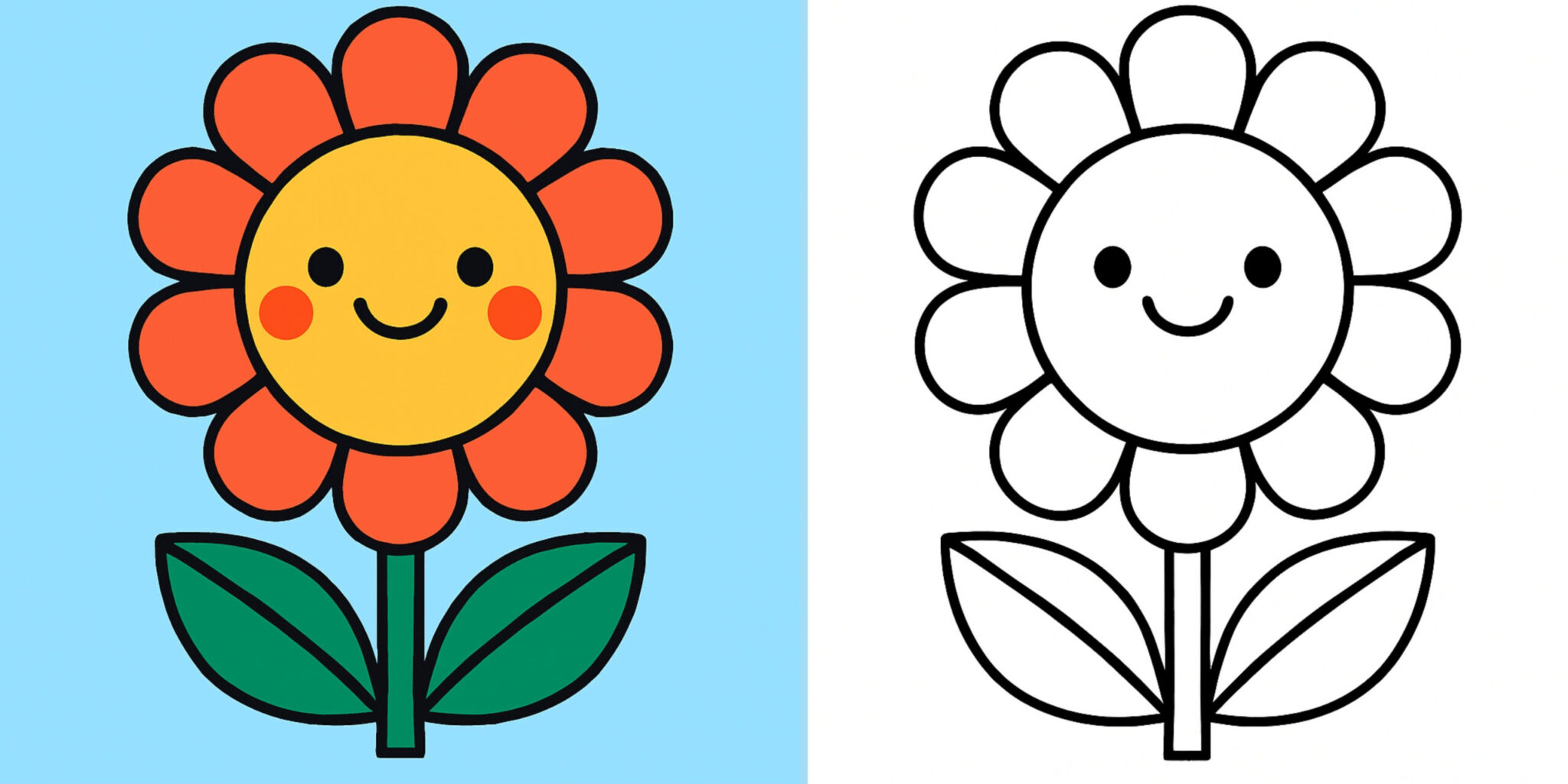 23 Disegni di Fiore da Colorare per Bambini