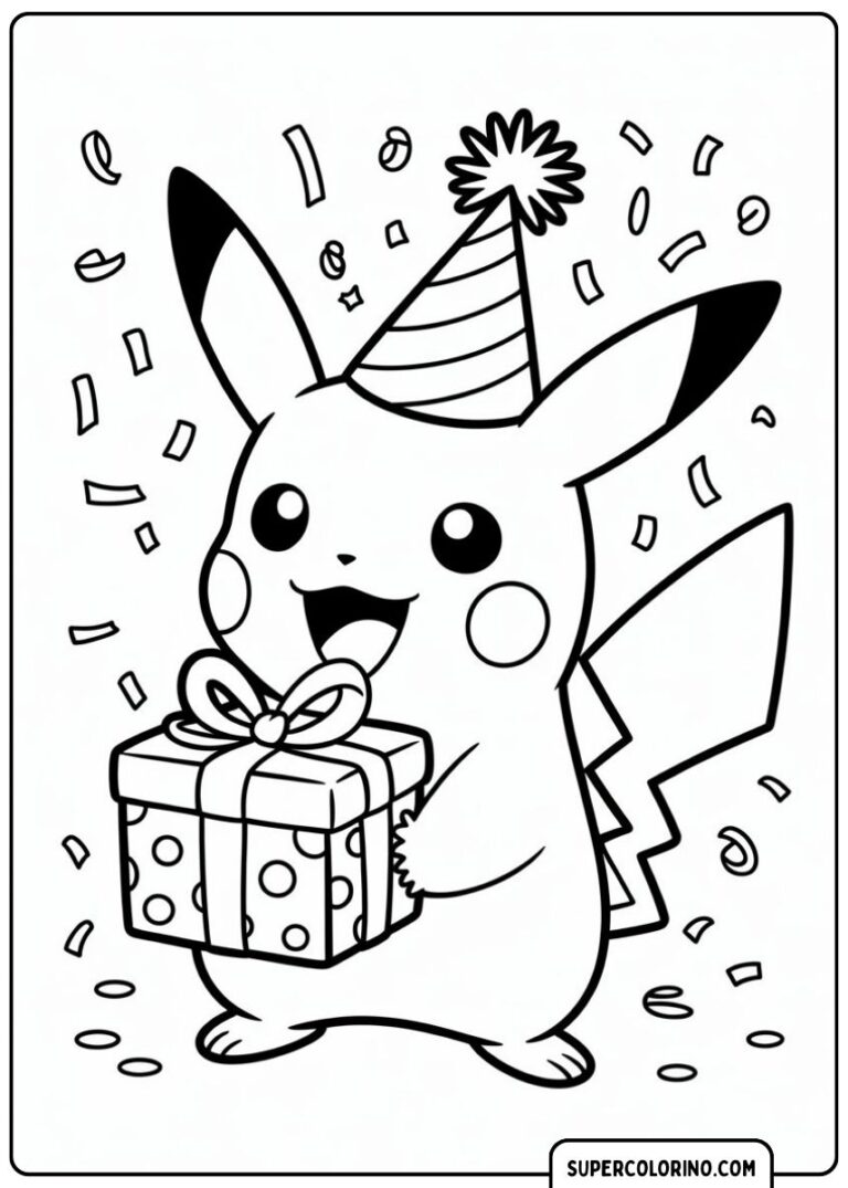 22 disegni di Pikachu da colorare gratis da stampare