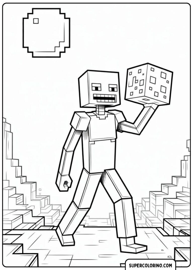 20 disegni di Minecraft da colorare gratis da stampare