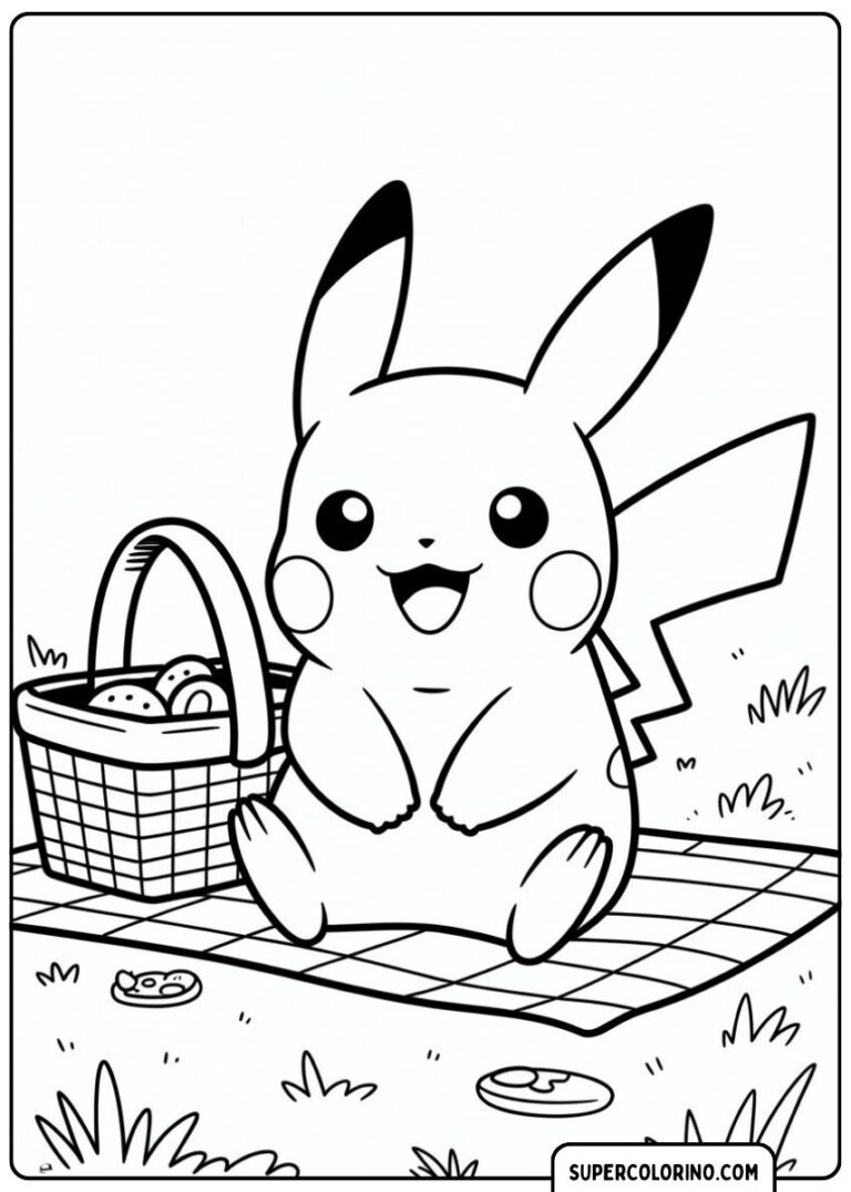 22 disegni di Pikachu da colorare gratis da stampare
