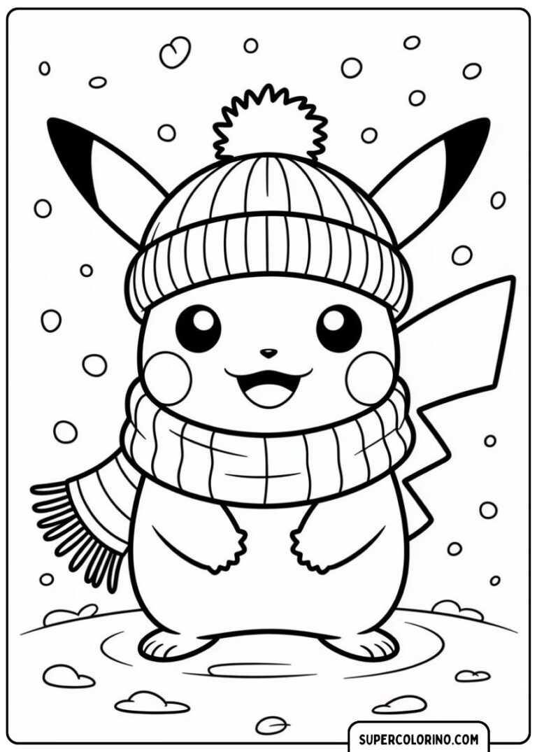 22 disegni di Pikachu da colorare gratis da stampare