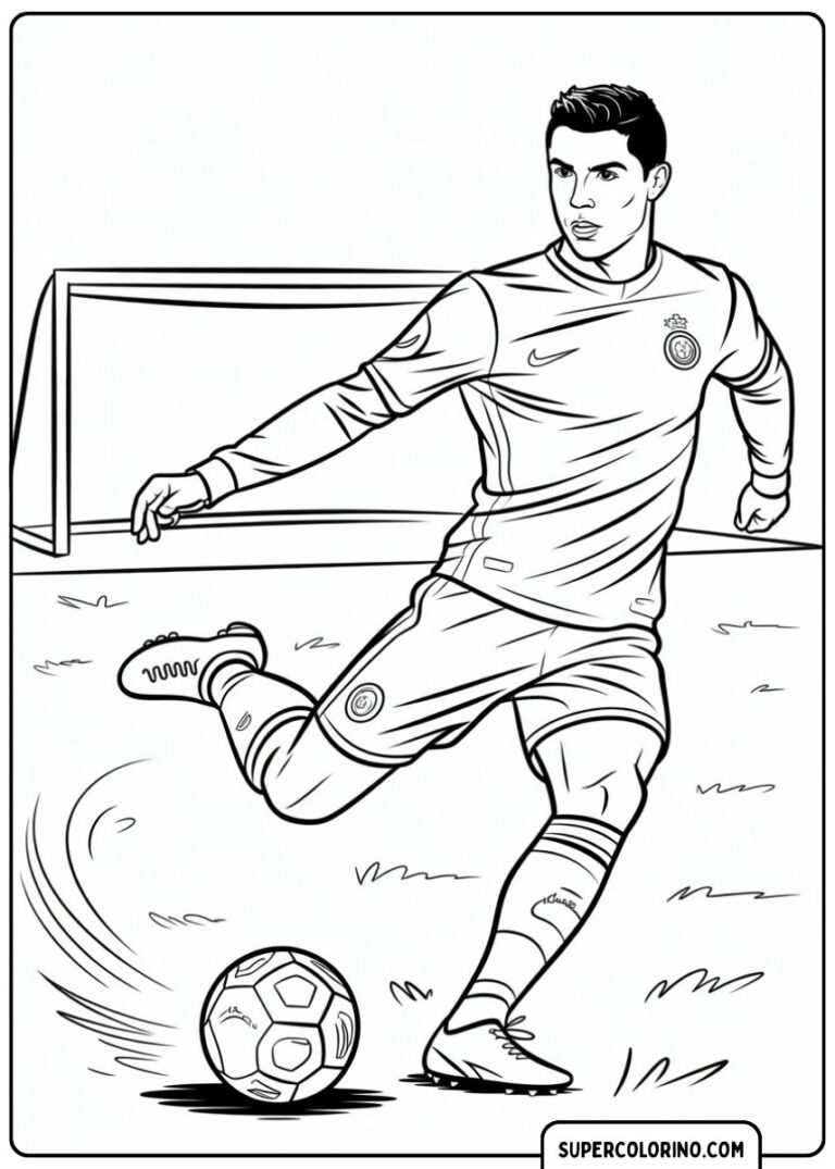 24 Disegni da colorare Ronaldo gratuiti da stampare