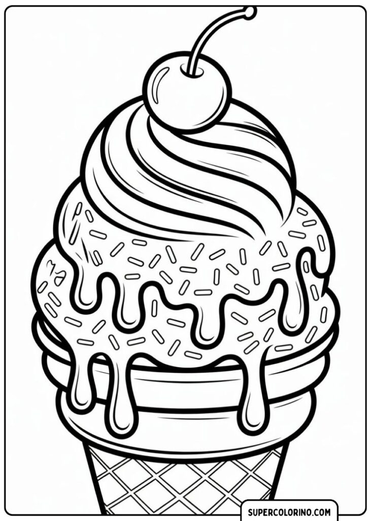 22 Gelato da colorare gratis e divertenti da stampare