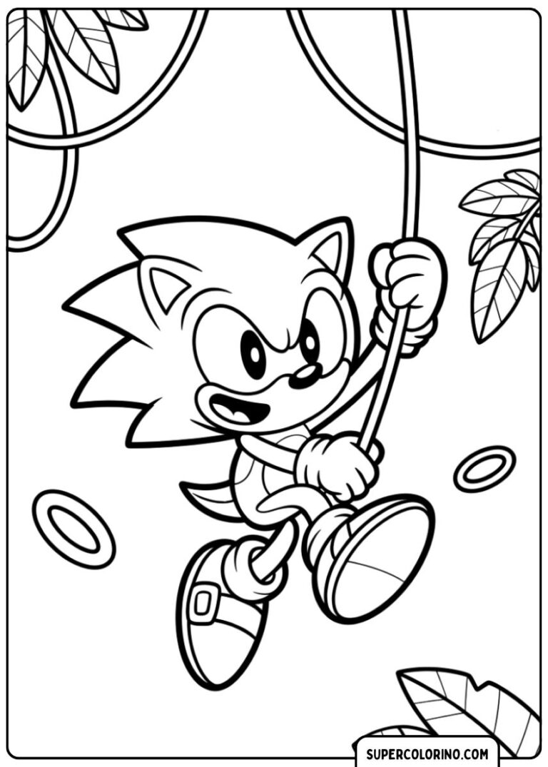 20 disegni di Sonic da colorare gratis da stampare