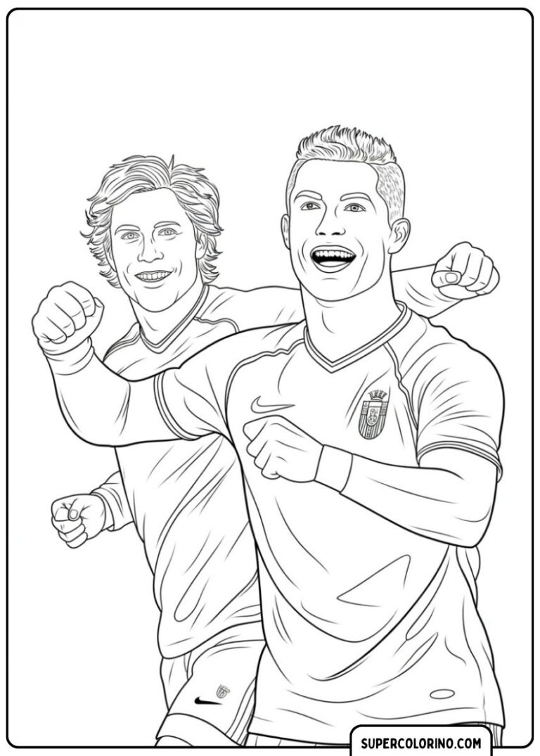 Disegni da colorare Ronaldo gratuiti da stampare
