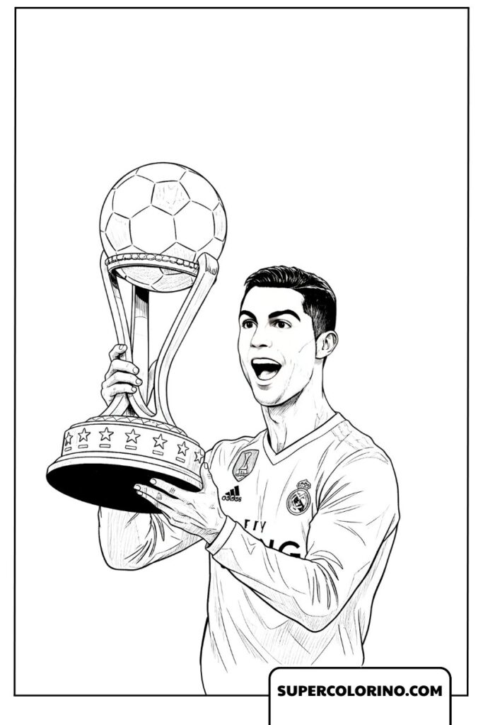 24 Disegni da colorare Ronaldo gratuiti da stampare