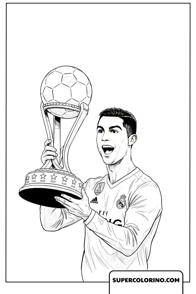 24 Disegni da colorare Ronaldo gratuiti da stampare