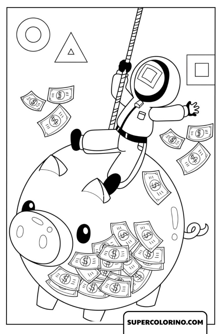 Squid Game da colorare – 20 Disegni Gratis da Stampare e PDF