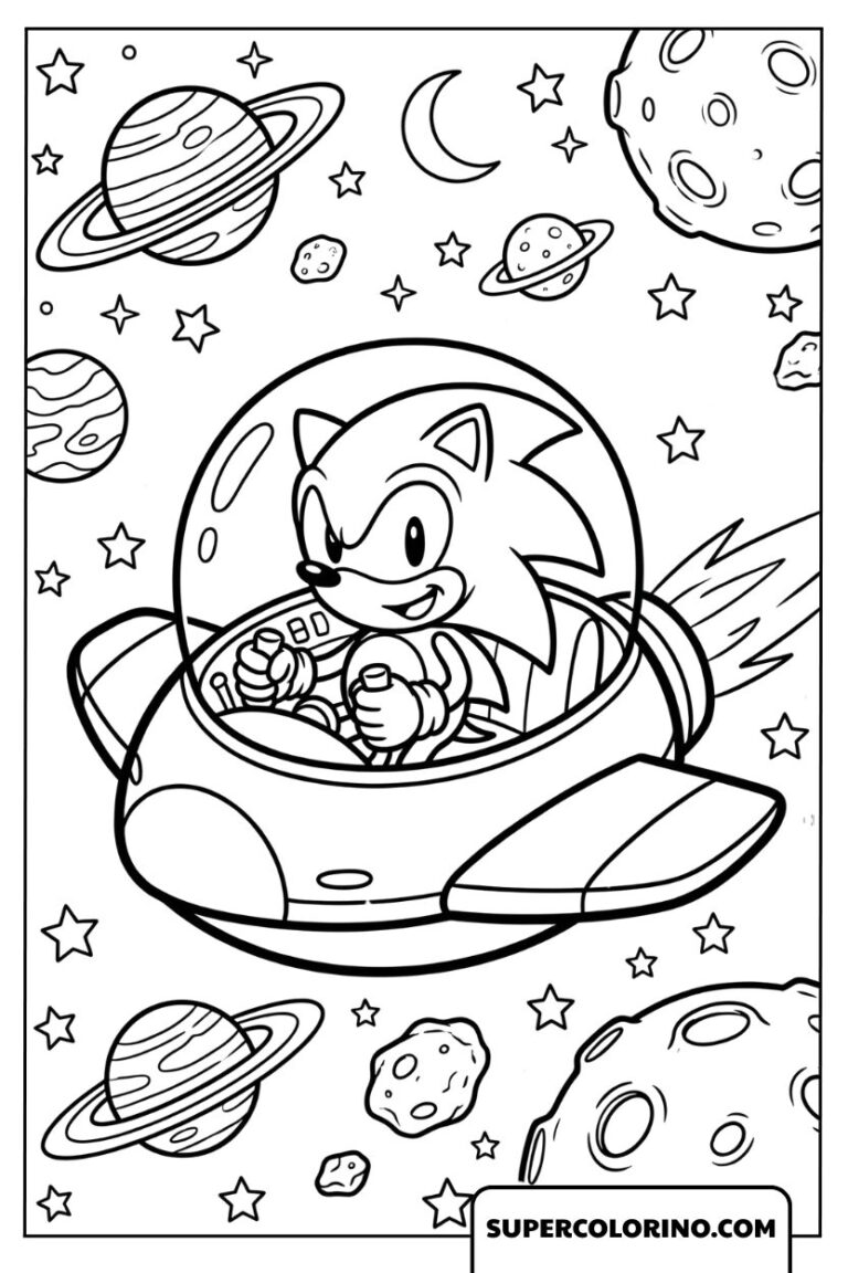 20 disegni di Sonic da colorare gratis da stampare