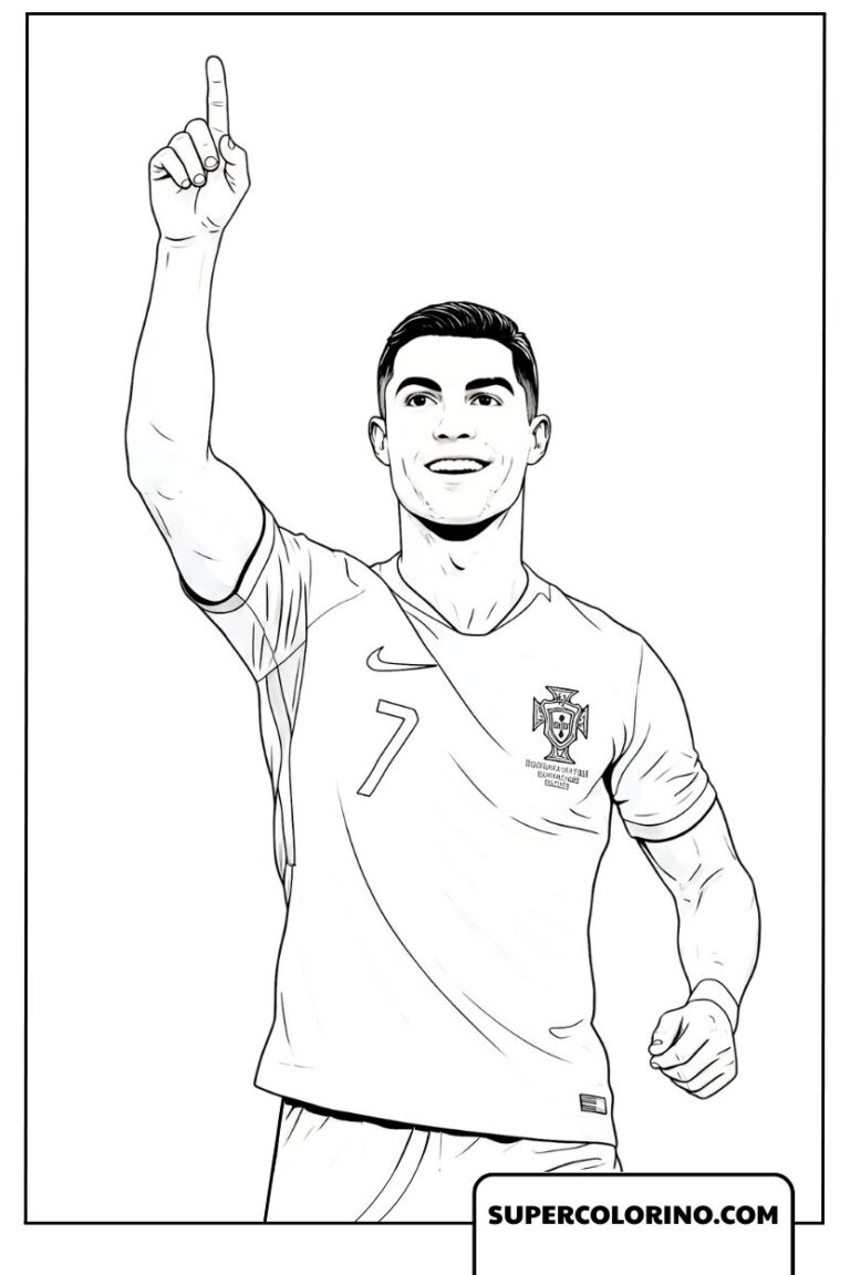 24 Disegni da colorare Ronaldo gratuiti da stampare