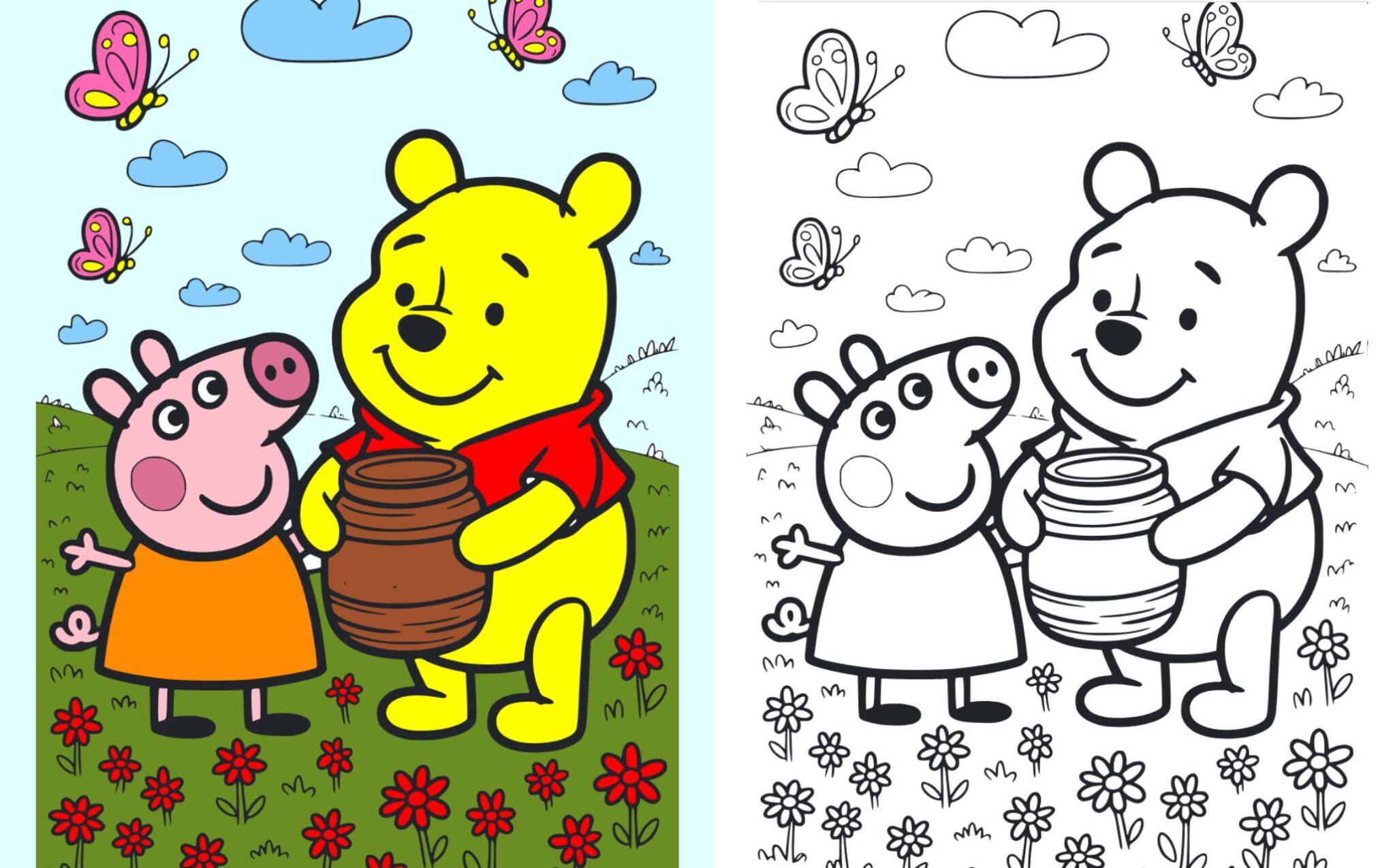 20 disegni di Peppa Pig da colorare gratis da stampare