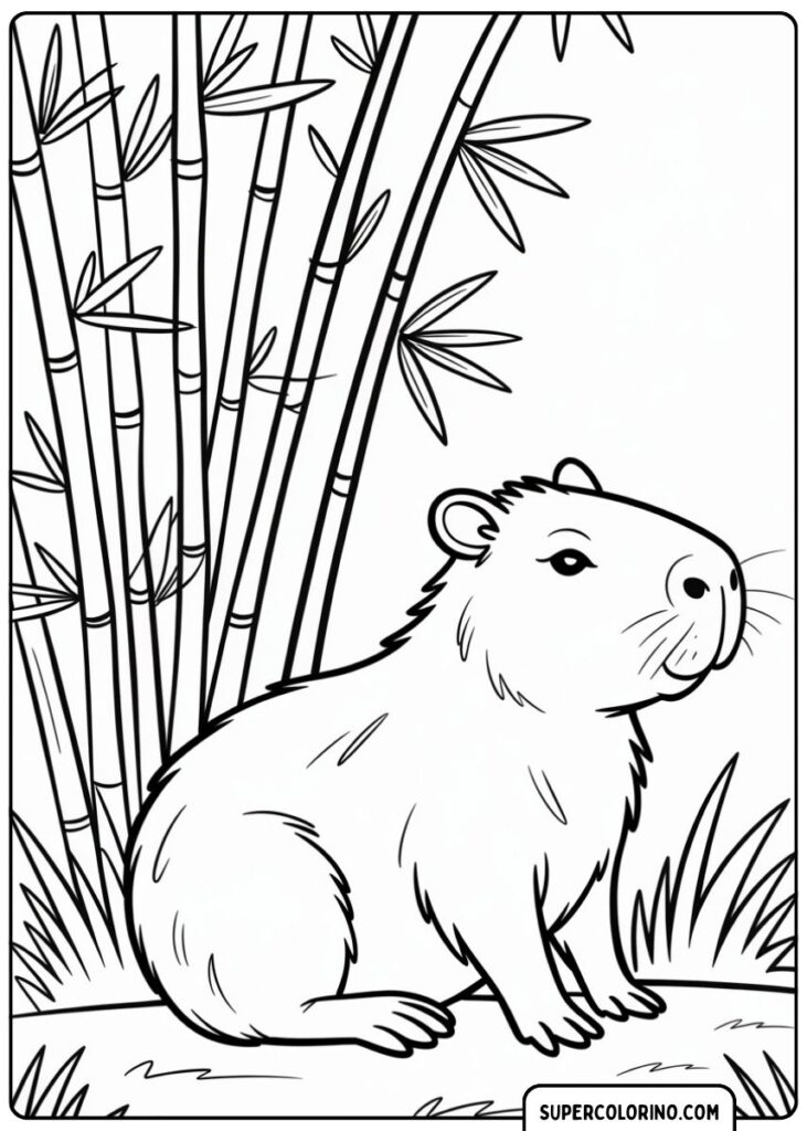Capibara da colorare: 22 disegni gratis da stampare