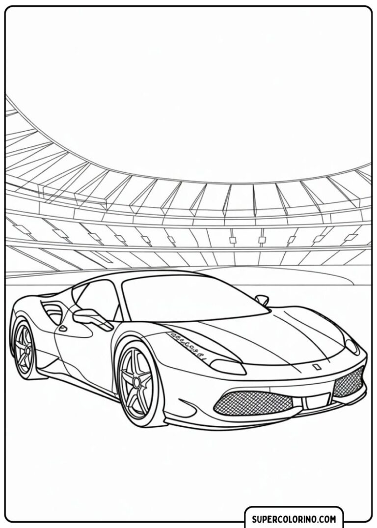 22 Ferrari da colorare da scaricare gratuitamente.