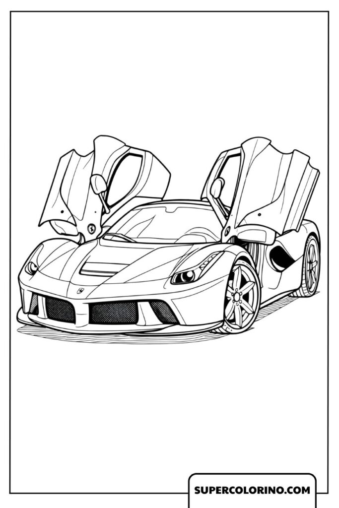 22 Ferrari da colorare da scaricare gratuitamente.
