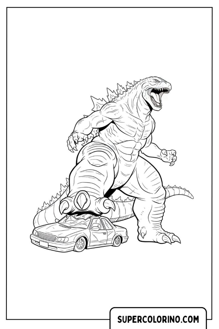 22 disegni di Godzilla da colorare gratis da stampare