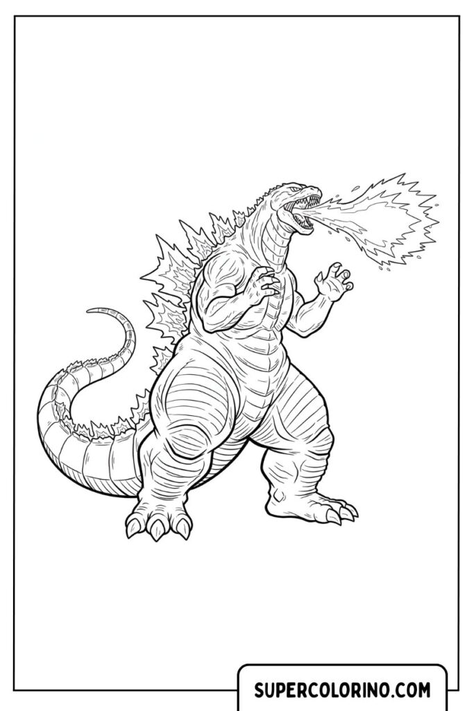 22 disegni di Godzilla da colorare gratis da stampare