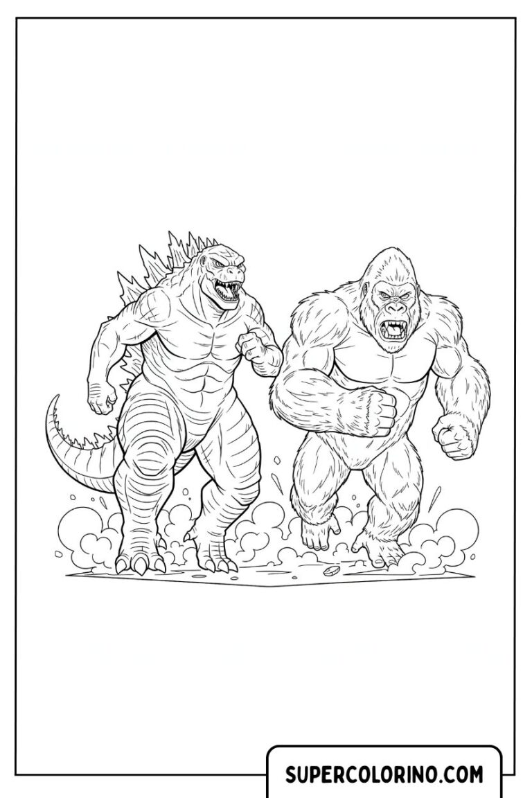 22 disegni di Godzilla da colorare gratis da stampare
