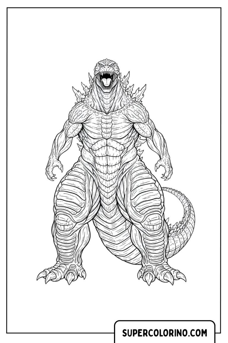 22 disegni di Godzilla da colorare gratis da stampare