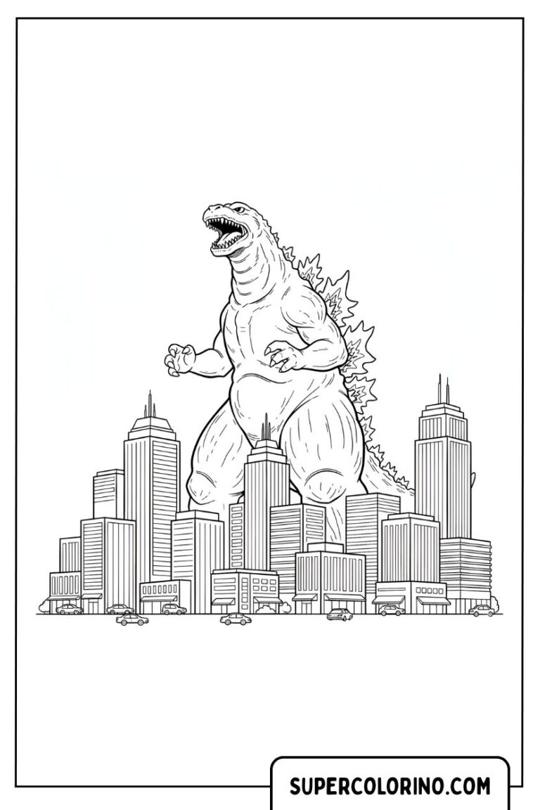 22 disegni di Godzilla da colorare gratis da stampare