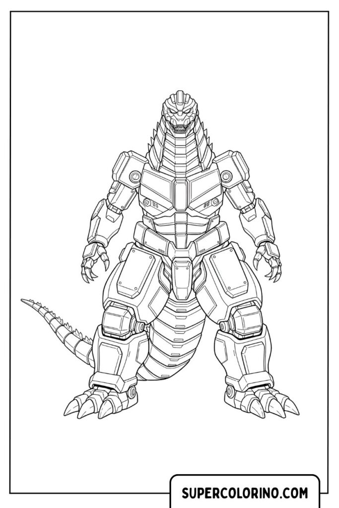 22 disegni di Godzilla da colorare gratis da stampare