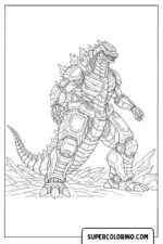 22 disegni di Godzilla da colorare gratis da stampare