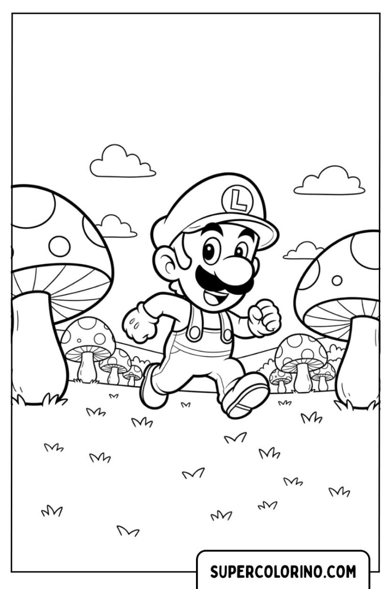 Super Mario da Colorare gratis da scaricare