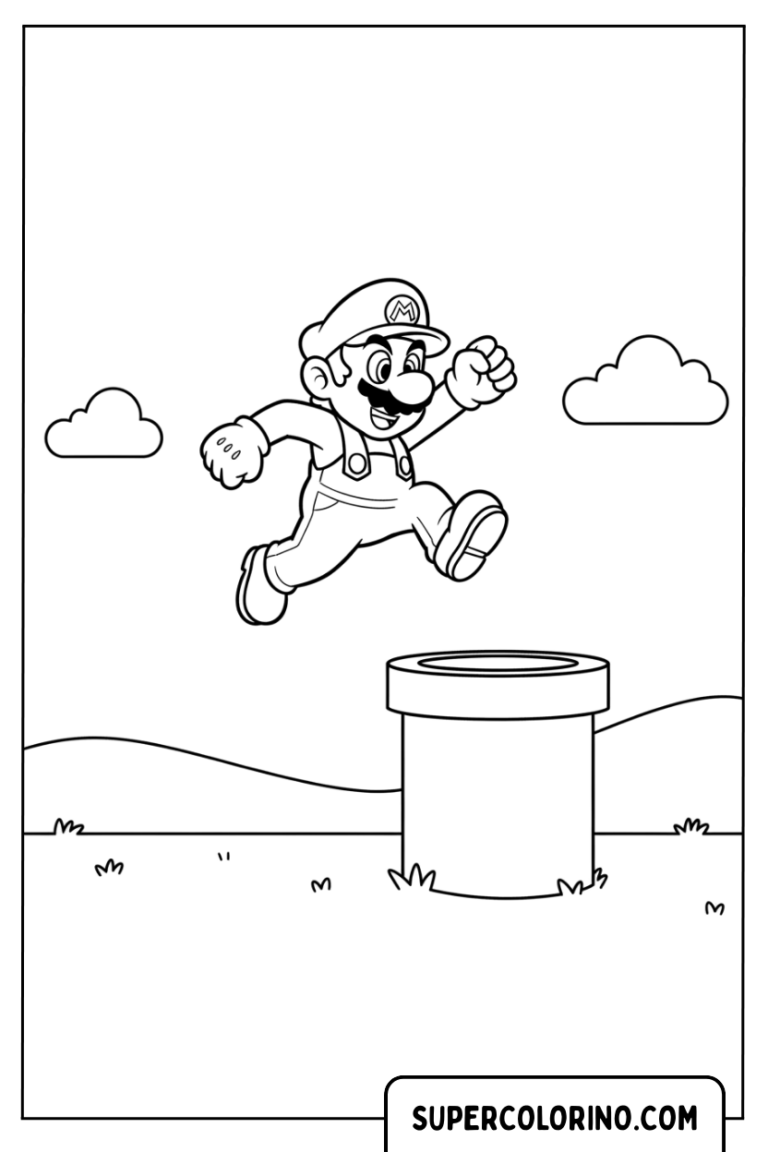 Super Mario da Colorare gratis da scaricare