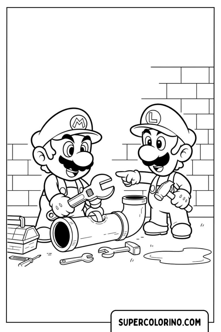 Super Mario da Colorare gratis da scaricare