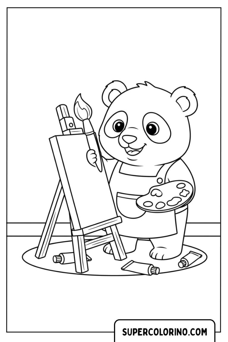 Panda da colorare da scaricare gratuitamente