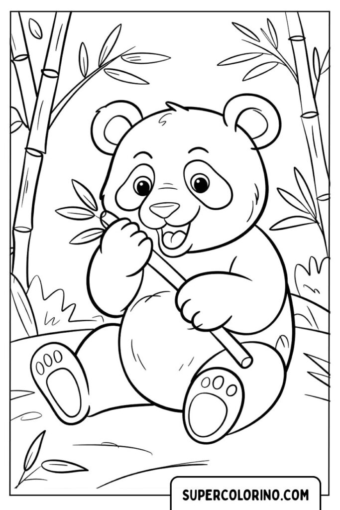 Panda da colorare da scaricare gratuitamente