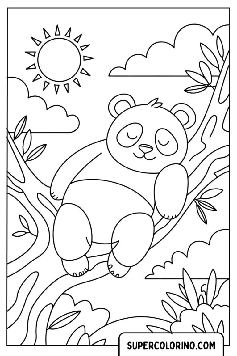 Panda da colorare da scaricare gratuitamente