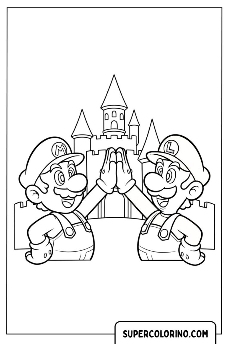 Super Mario da Colorare gratis da scaricare