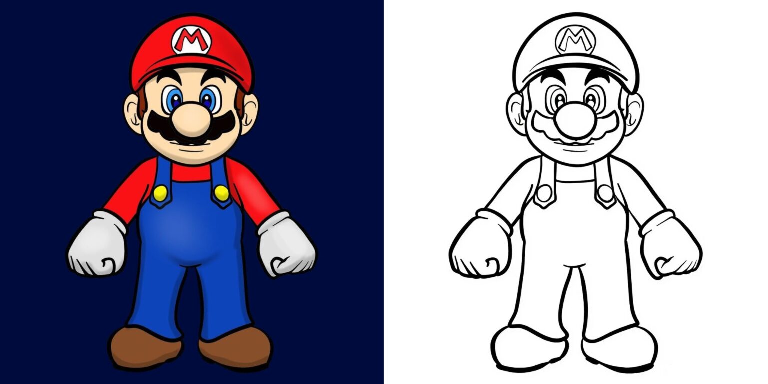 Super Mario da Colorare gratis da scaricare
