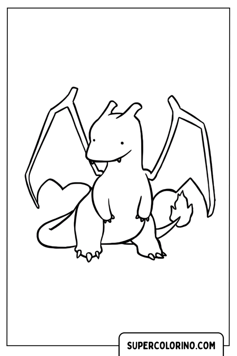 14 Charizard da Colorare da Scaricare Gratis