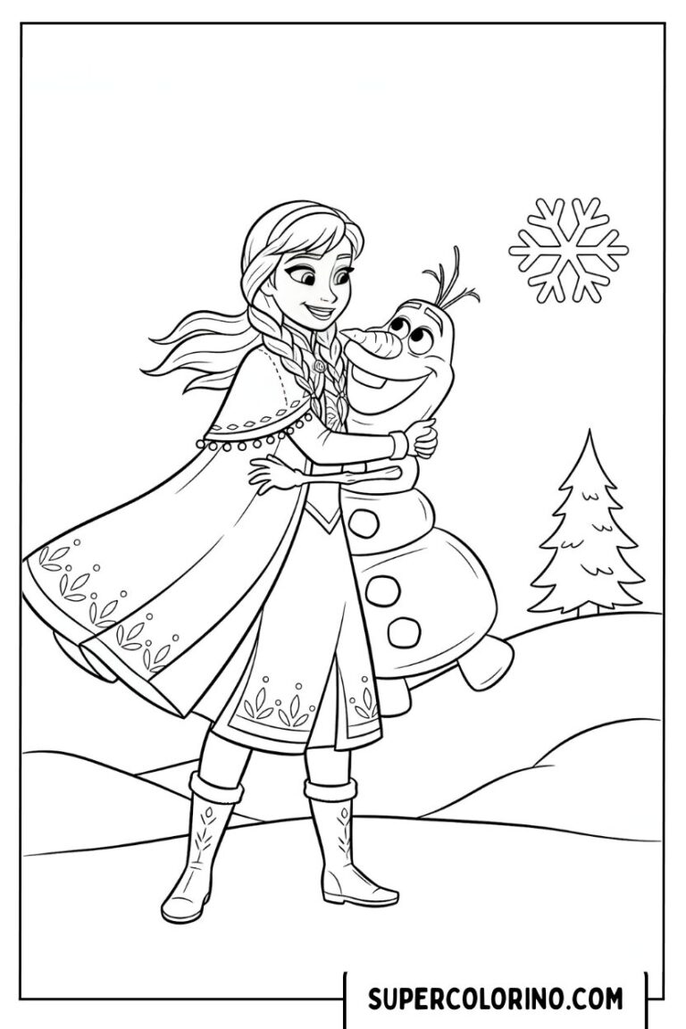 Frozen da Colorare Gratuiti da Scaricare per Bambini