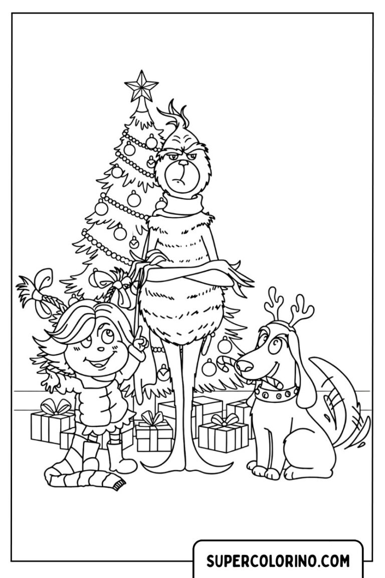 Grinch da Colorare Gratuiti da Scaricare