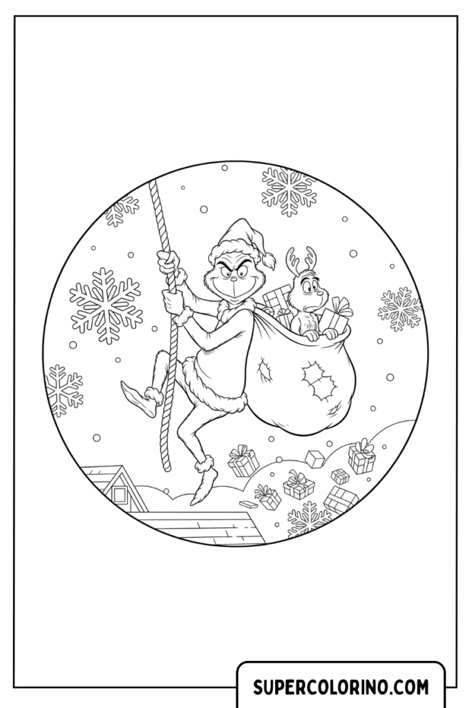 Grinch da Colorare Gratuiti da Scaricare