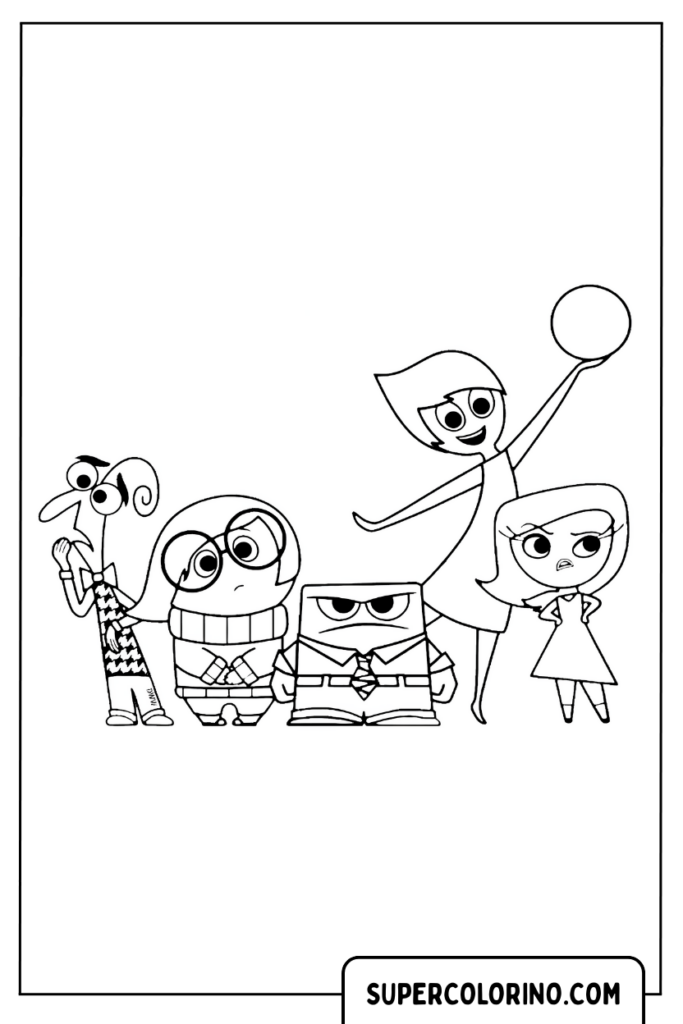 Inside Out 2 Da Colorare gratuita per bambini
