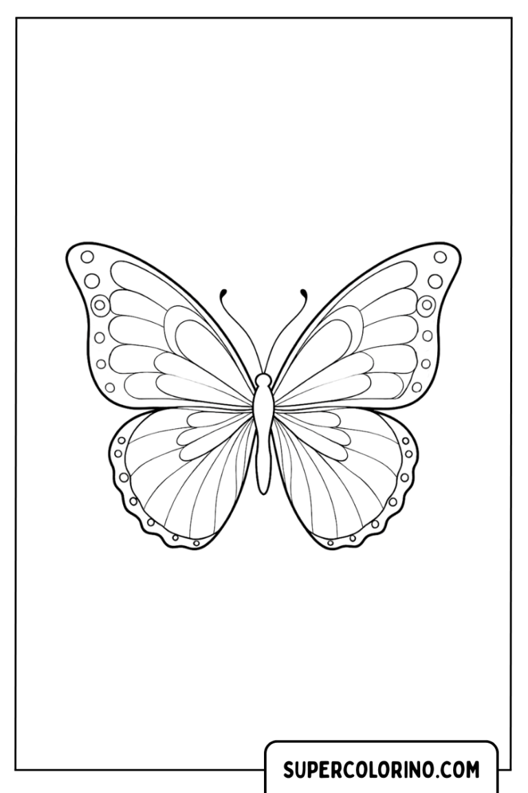 Farfalla da Colorare da scaricare gratuitamente