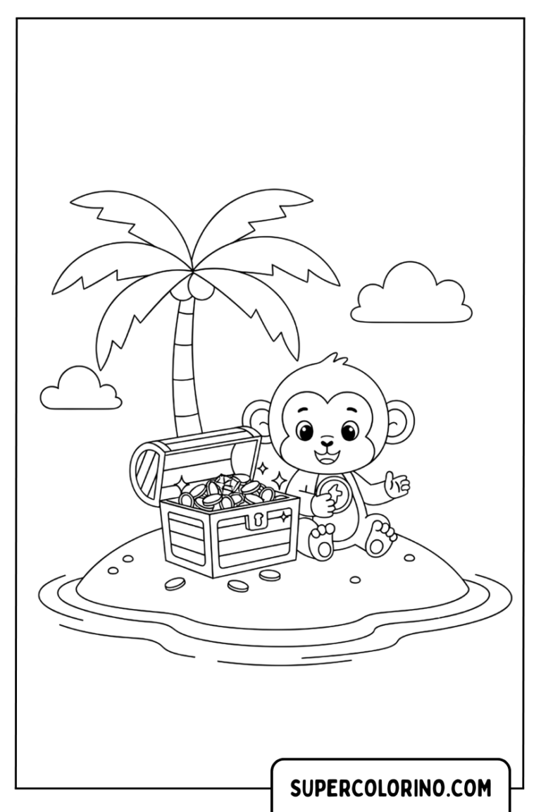 15 Scimmia da colorare gratuiti da scaricare per bambini