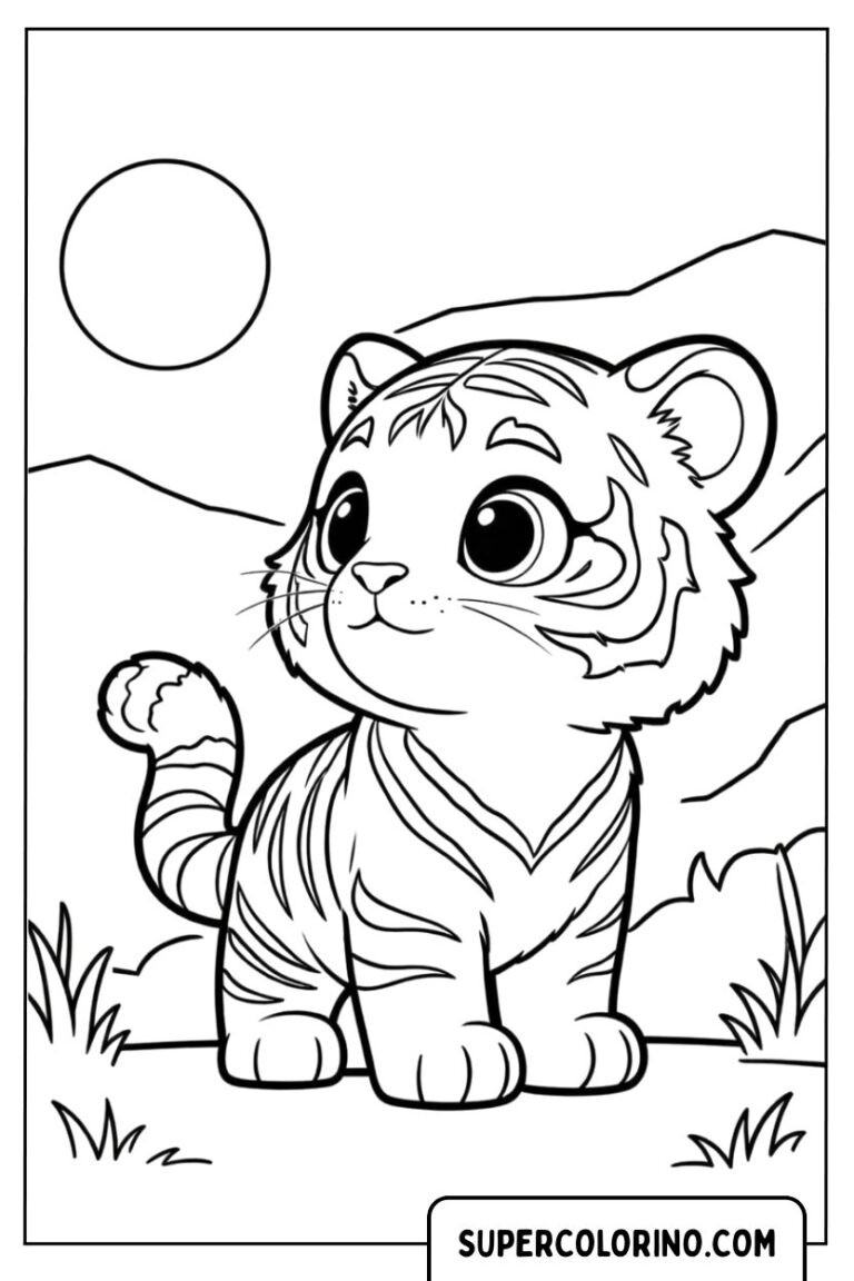 Tigre da Colorare gratuiti da scaricare per bambini