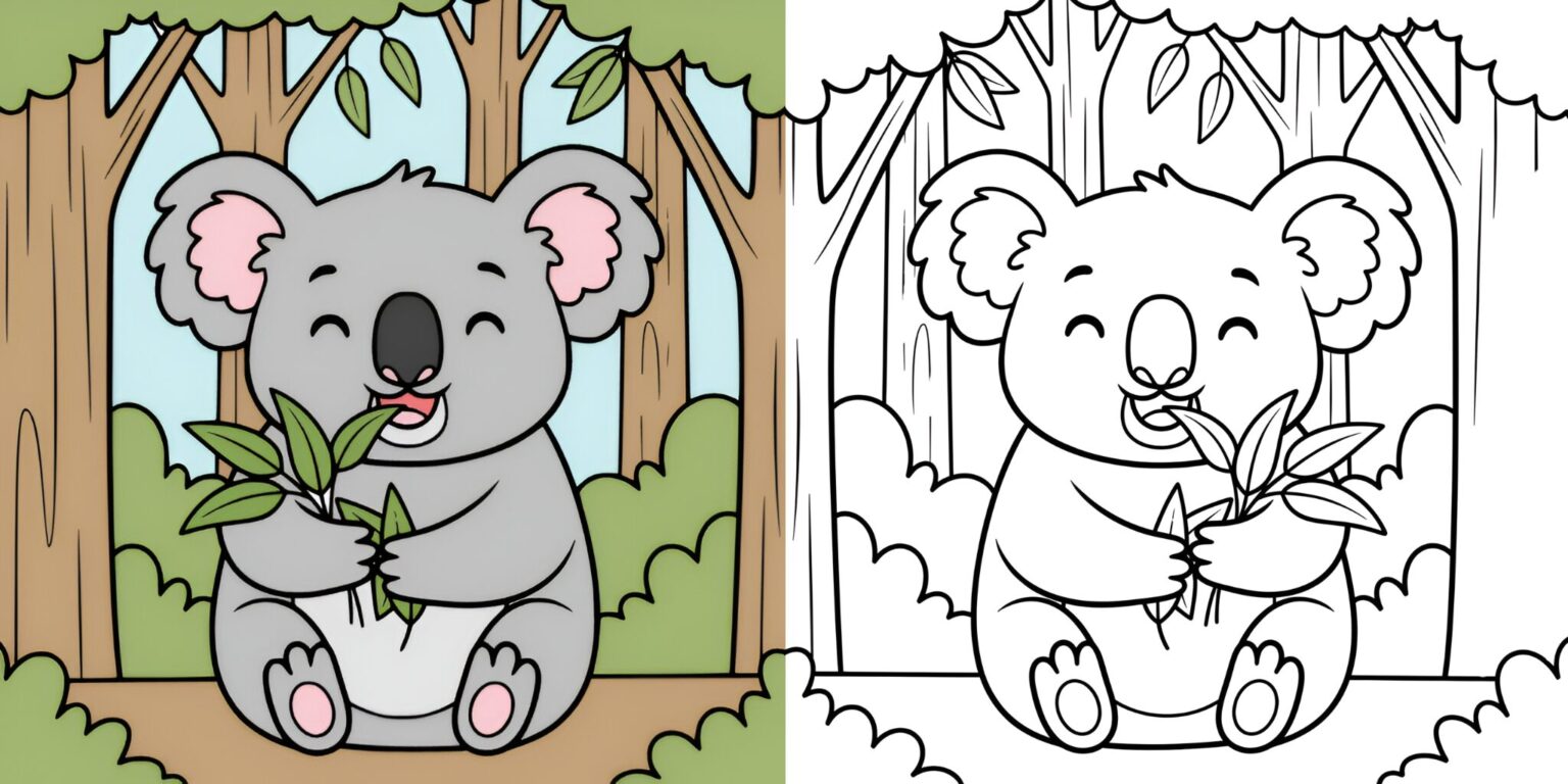 15 Koala da colorare gratuiti da stampare per bambini