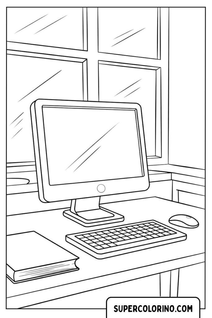 15 Ordinateur Coloriage gratuits à imprimer