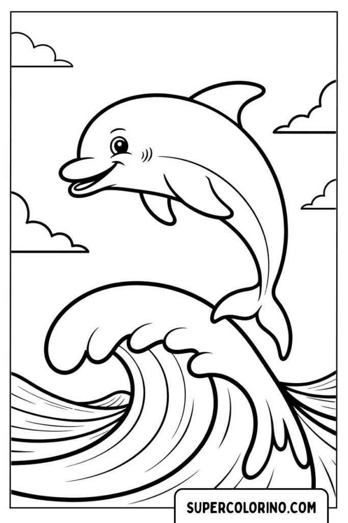 15 Delfino da Colorare gratuiti da stampare.