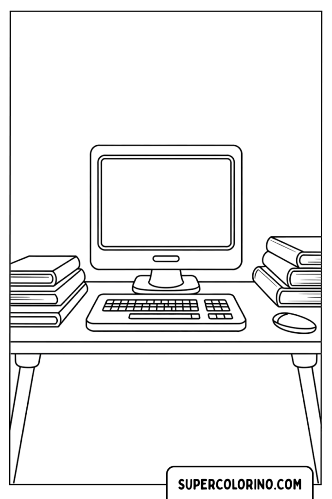 15 Ordinateur Coloriage gratuits à imprimer