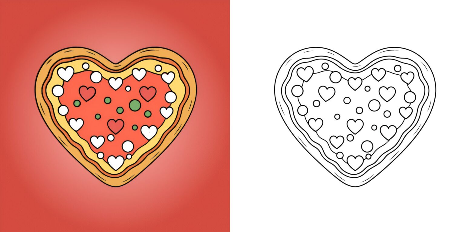 16 Pizza da Colorare gratuiti da scaricare