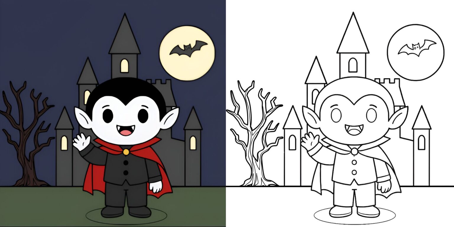 15 Vampiro da Colorare gratuiti da scaricare